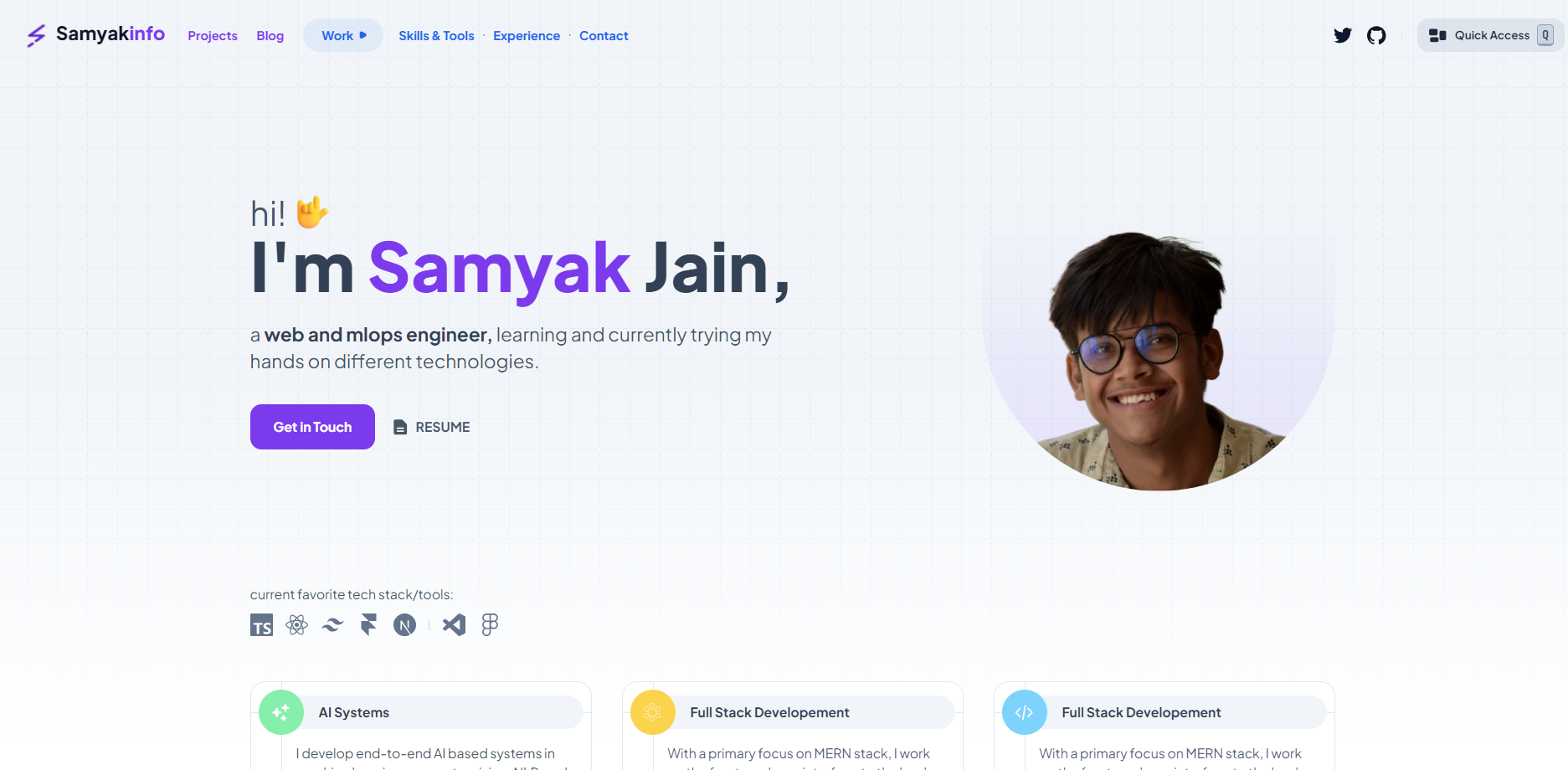 Samyak Jain · Web Developer